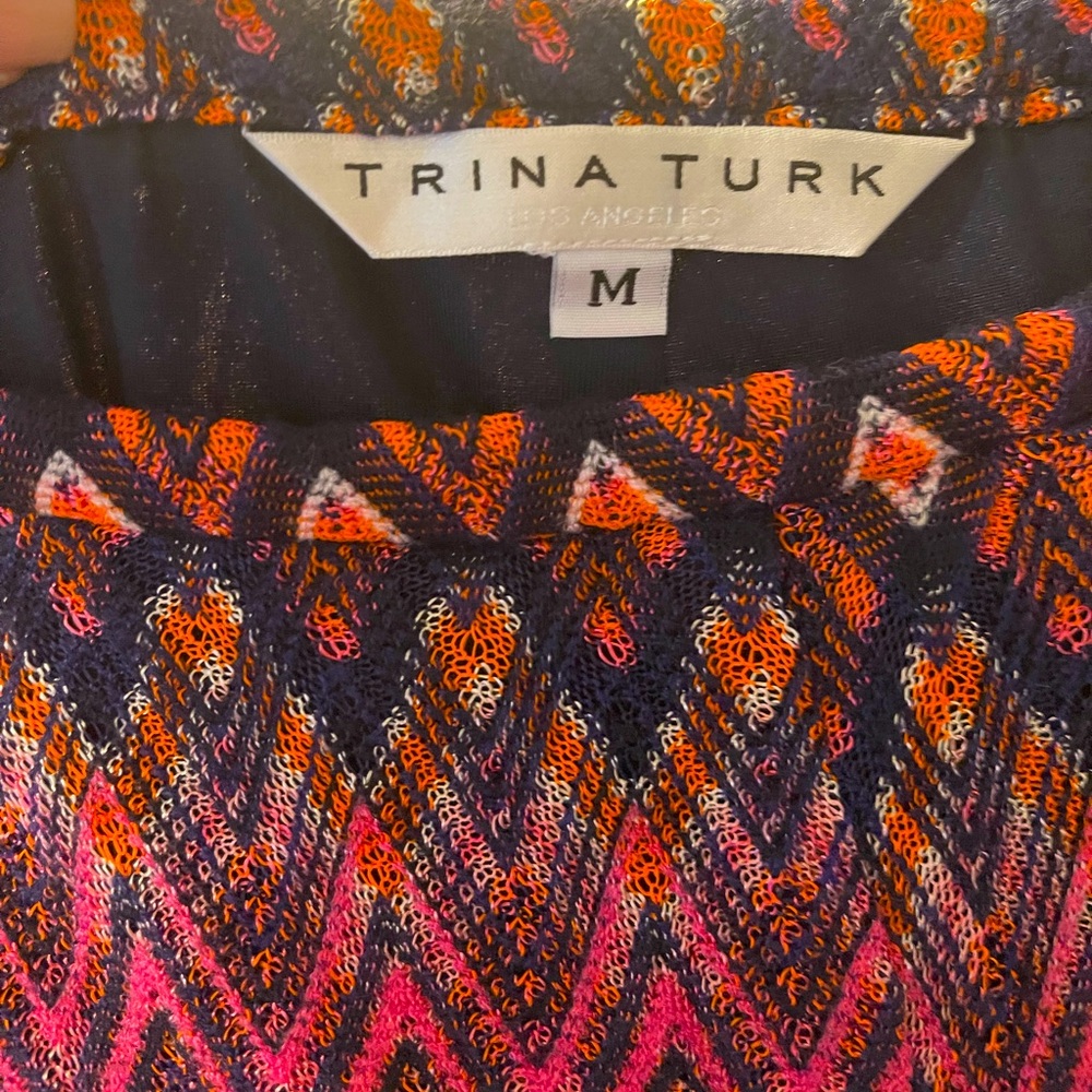 Trina Turk Crochet Pants. Wide Leg With A Little Flare - Gem